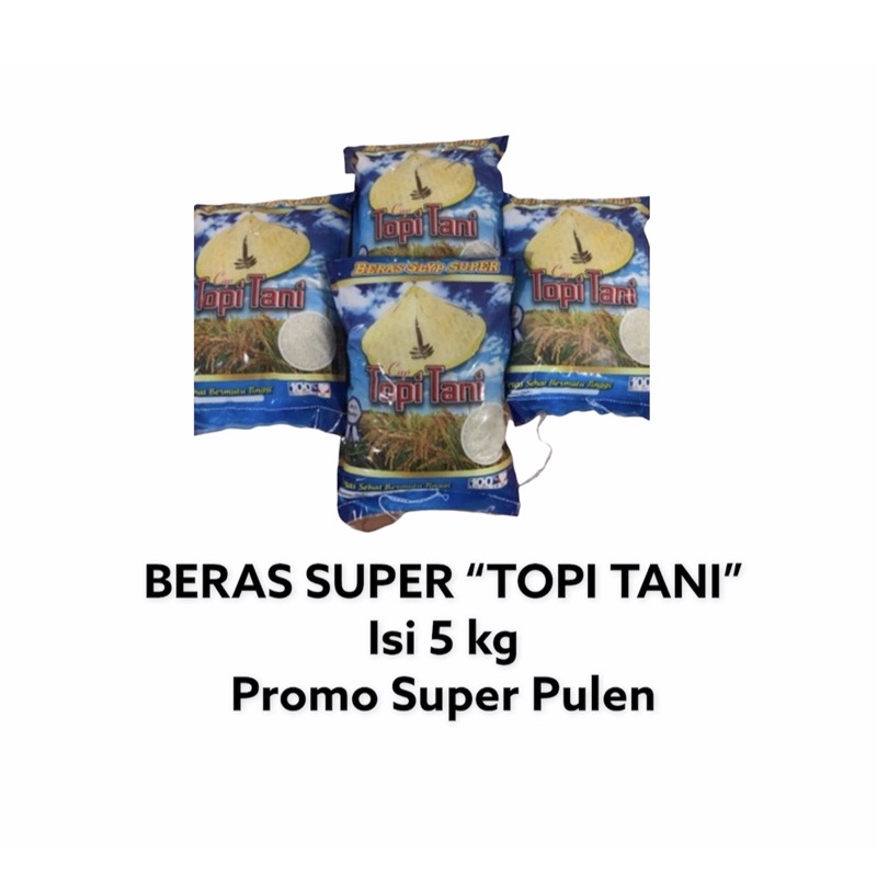 Jual Beras Super Cap Topi Tani 5kg isi 1 pax | Shopee Indonesia
