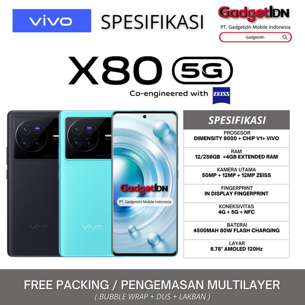 Jual VIVO X80 Pro | X80 5G 12/256GB X80Pro GGaransi Resmi Vivo | Shopee Indonesia