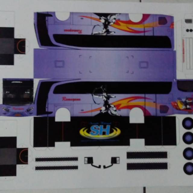 Jual Lembaran papercraft bus paperbus Ramayana Jetbus Hd1 murah ...