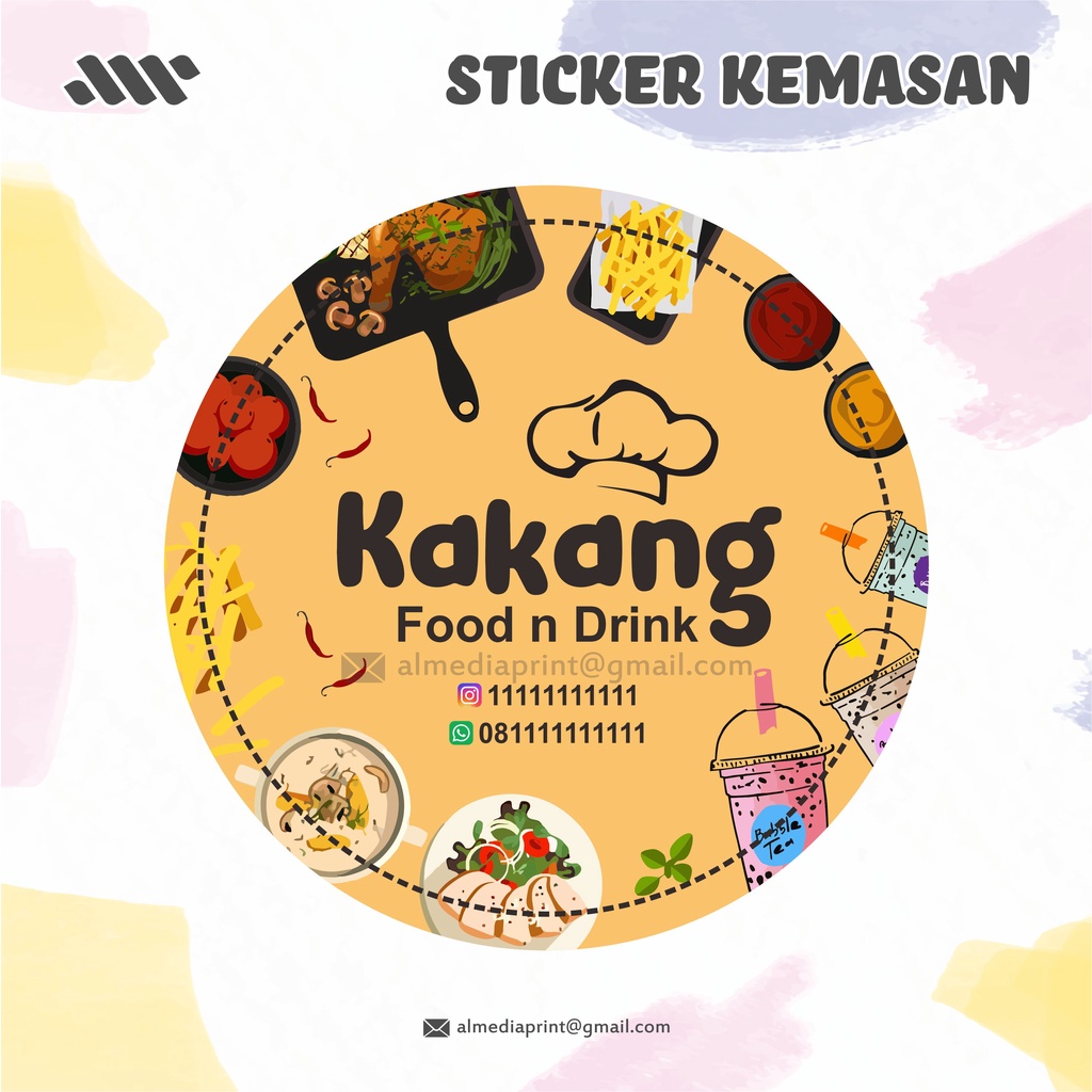 Jual (MINIMAL 100 PCS) STICKER KEMASAN | Shopee Indonesia