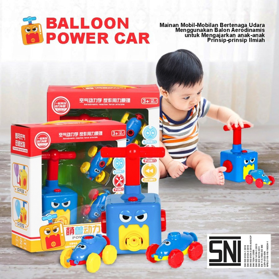Jual Mainan Mobil Digerakkan Dengan Pompa Balon Balloon Car Mainan ...