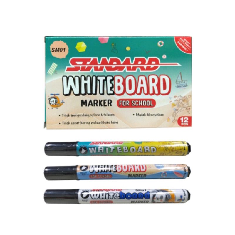 Jual Standard Marker SM01 - Whiteboard Marker (Warna Hitam) | Shopee ...