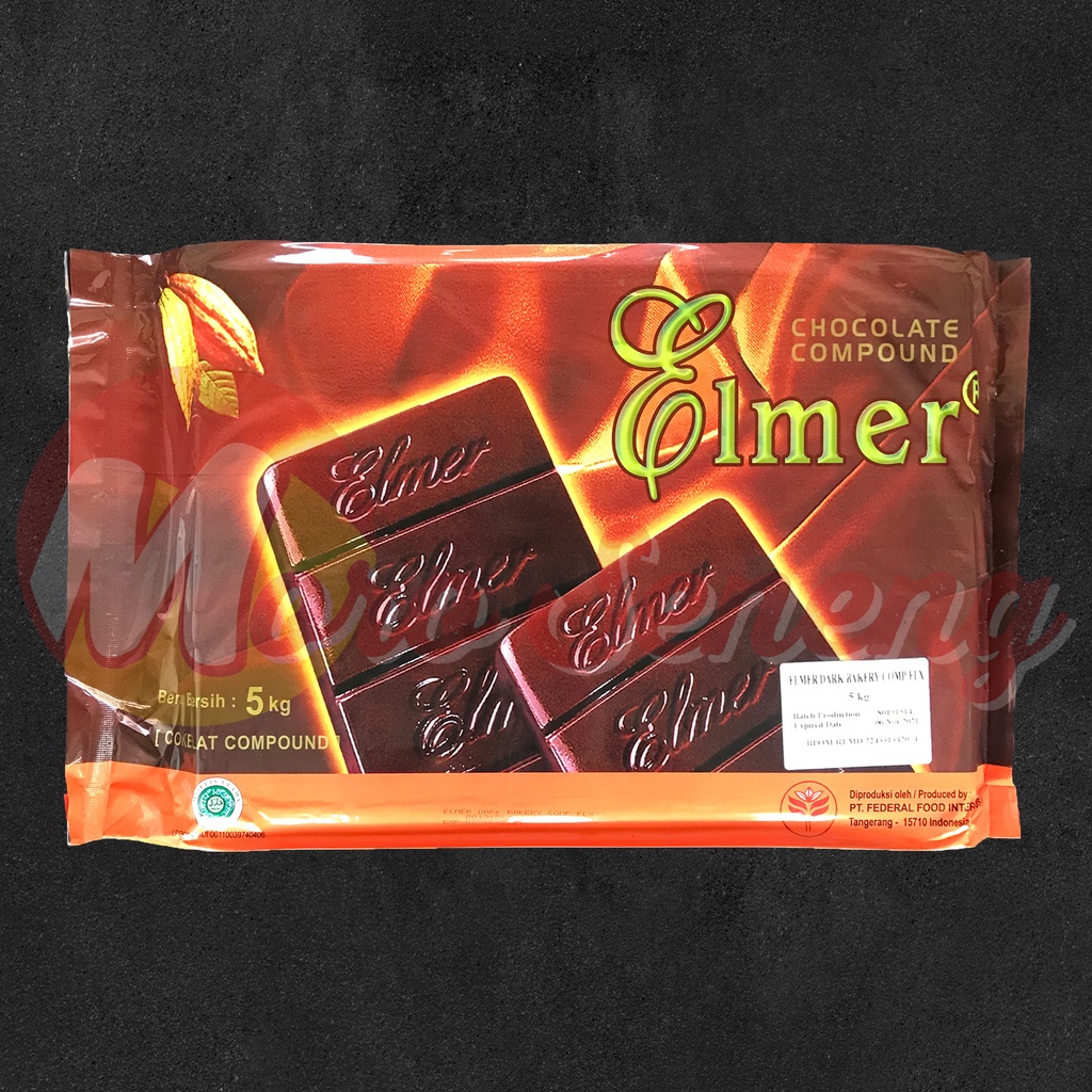 Jual Elmer Bakery 5 kg Coklat Blok Dark Chocolate Compound 5kg | Shopee ...