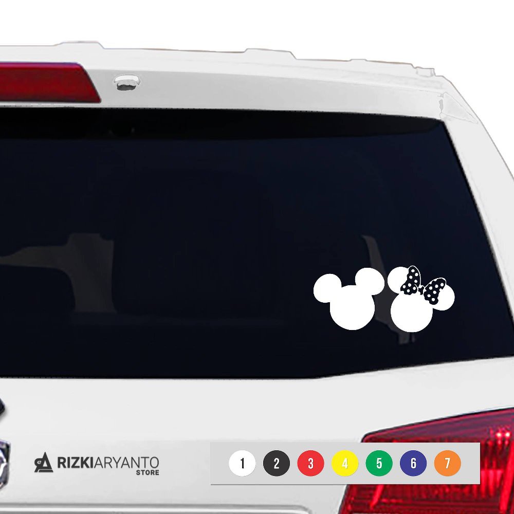 Jual Stiker Kaca Mobil Mickey and Minnie Mouse Siluet Sticker | Shopee ...