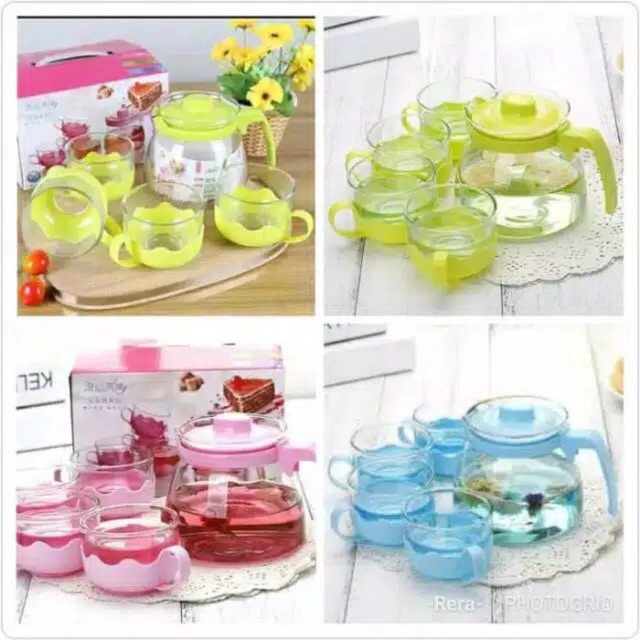 Jual TEAPOT SARING / TEAPOT WARNA SET / WADAH TEH *1 set) | Shopee ...