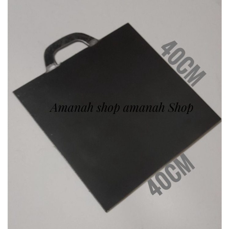 Jual wajan persegi plat besi baja tebal panggangan roti bakar ukuran 40 ...