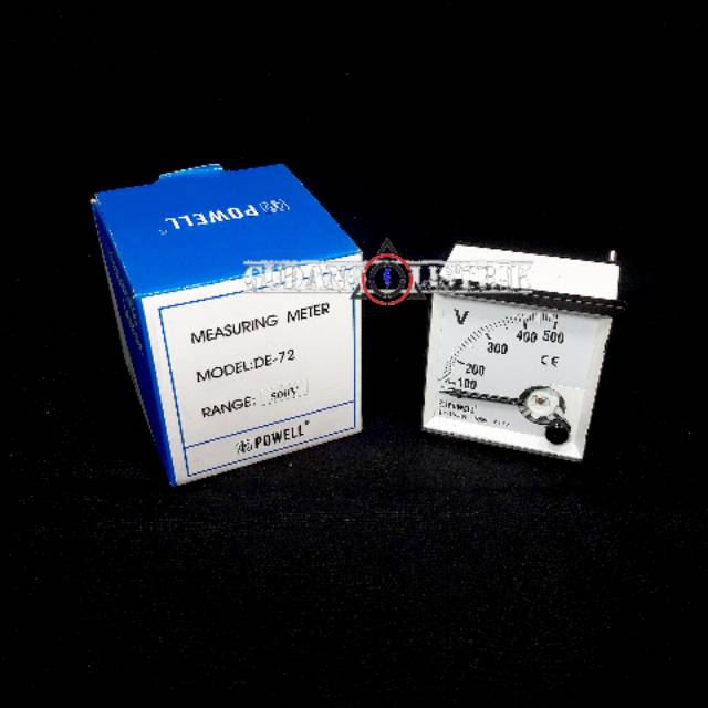 Jual Voltmeter Analog Jarum Listrik Voltage Measuring Meter Powell AC ...