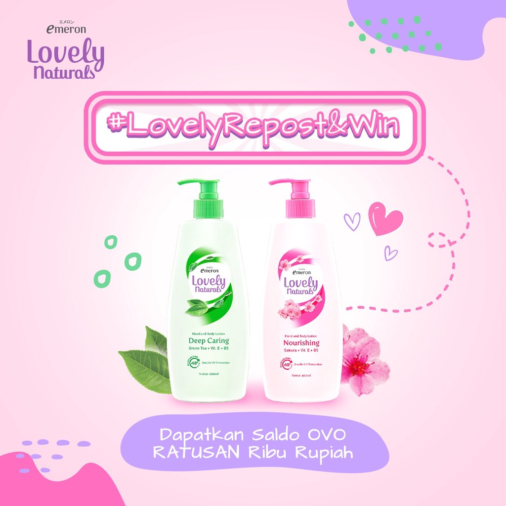 Jual EMERON Lovely Natural Hand & Body Lotion 200ml 400ml | WINGS | Shopee Indonesia