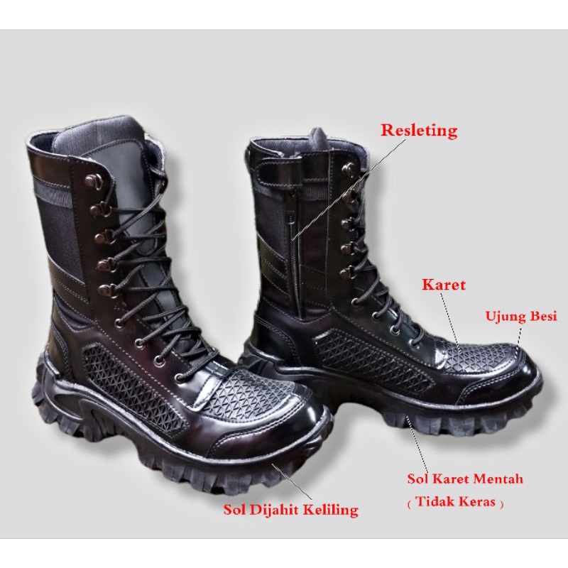 Jual SEPATU SAFETY PDL PRIA TACTICAL RESLETING UJUNG BESI TNI/POLRI ...