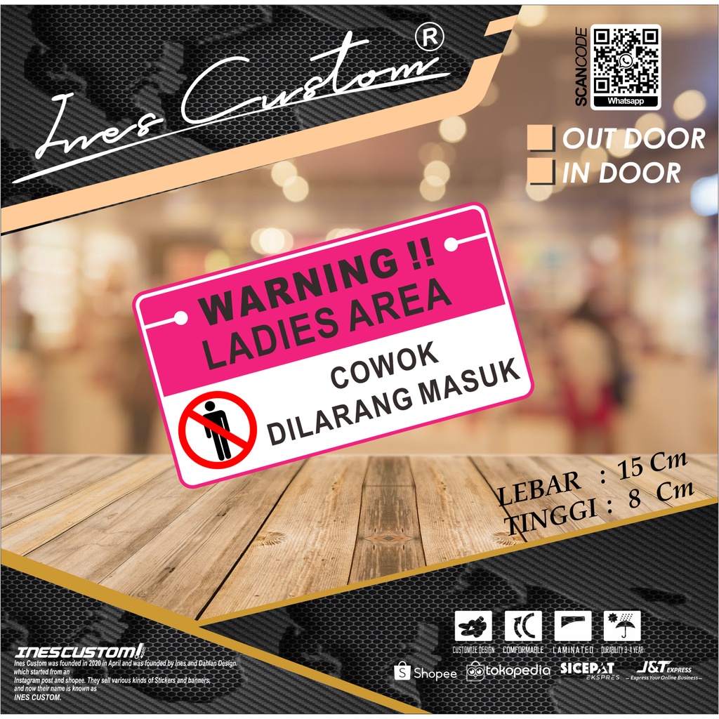 Jual STIKER LEADIS AREA STIKER RUANGAN KHUSUS | Shopee Indonesia