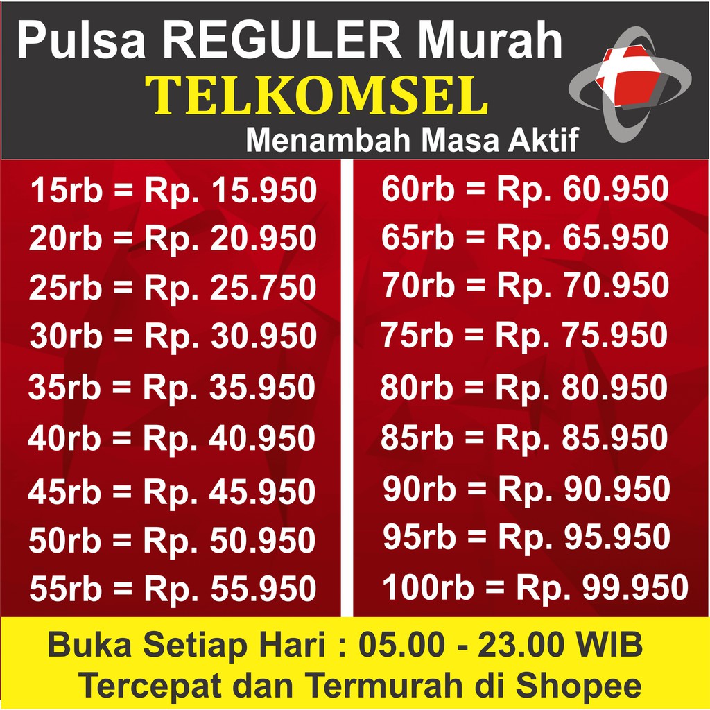 Jual Pulsa Telkomsel REGULER & Pulsa menambah masa aktif | BUKAN PULSA ...