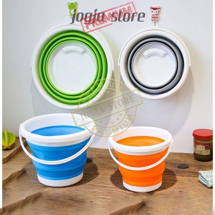 Jual Ember Lipat Portable Baskom Travel Ember Silikon Multifungsi uk 5L ...