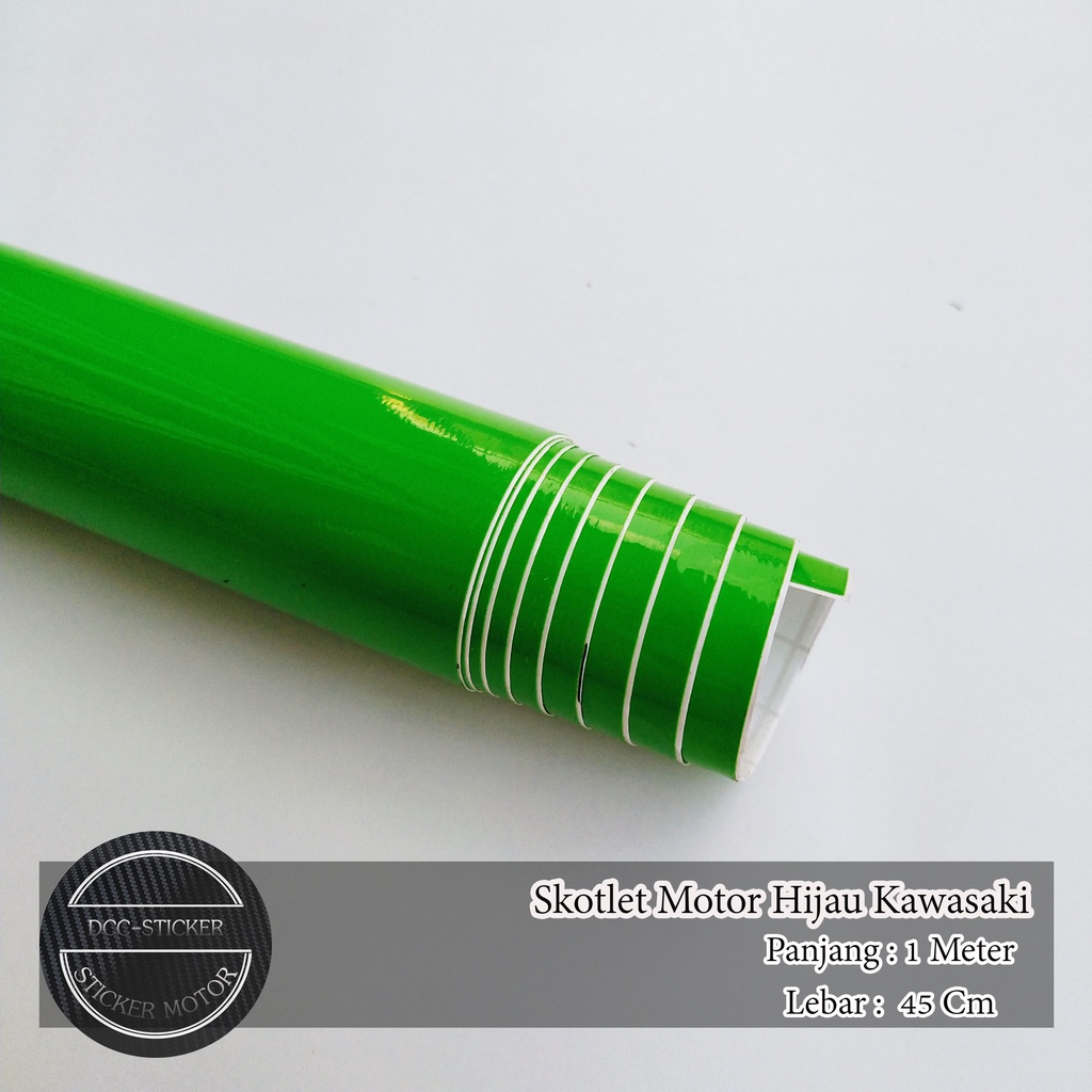 Jual Stiker Skotlet Hijau Motor kawasaki Glossy Kilap Motor Stickers ...