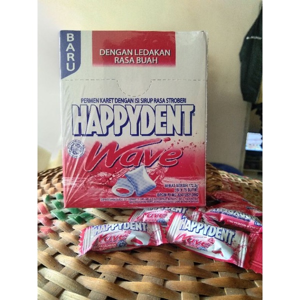 Jual Permen Karet Happydent wave (isi 75 BUTIR) | Shopee Indonesia