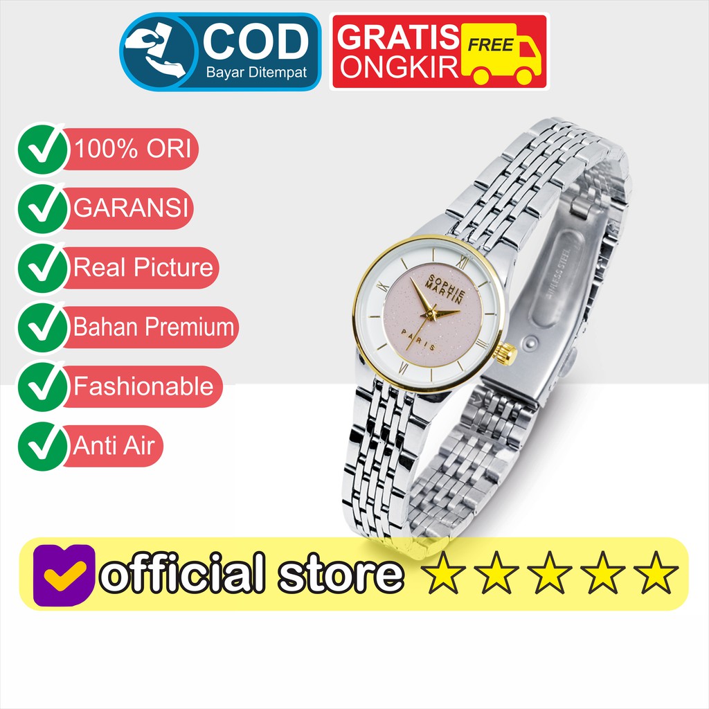Jual Sophie Martin Jam Tangan Missy Silver Kecil Krepyak Wanita Murah ...