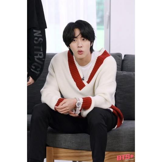 Jual SWEATER MAIN BOOTH JIN BTS - CARDIGAN JIN BTS from HARIRA STYLE ...