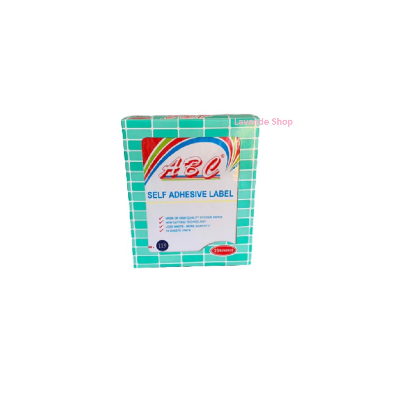 Jual LABEL ABC 101, 121, 103, 99, 112 & 119 / STIKER LABEL / SELF ...