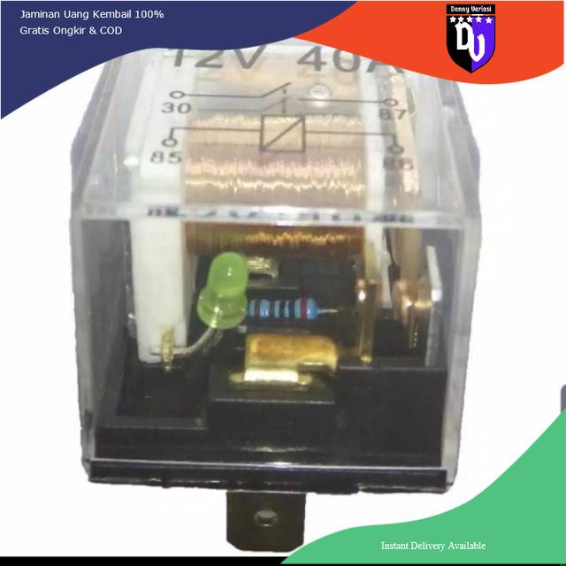 Jual Relay Klakson 4 Pin 12V - 80A Bening Transparan | Shopee Indonesia