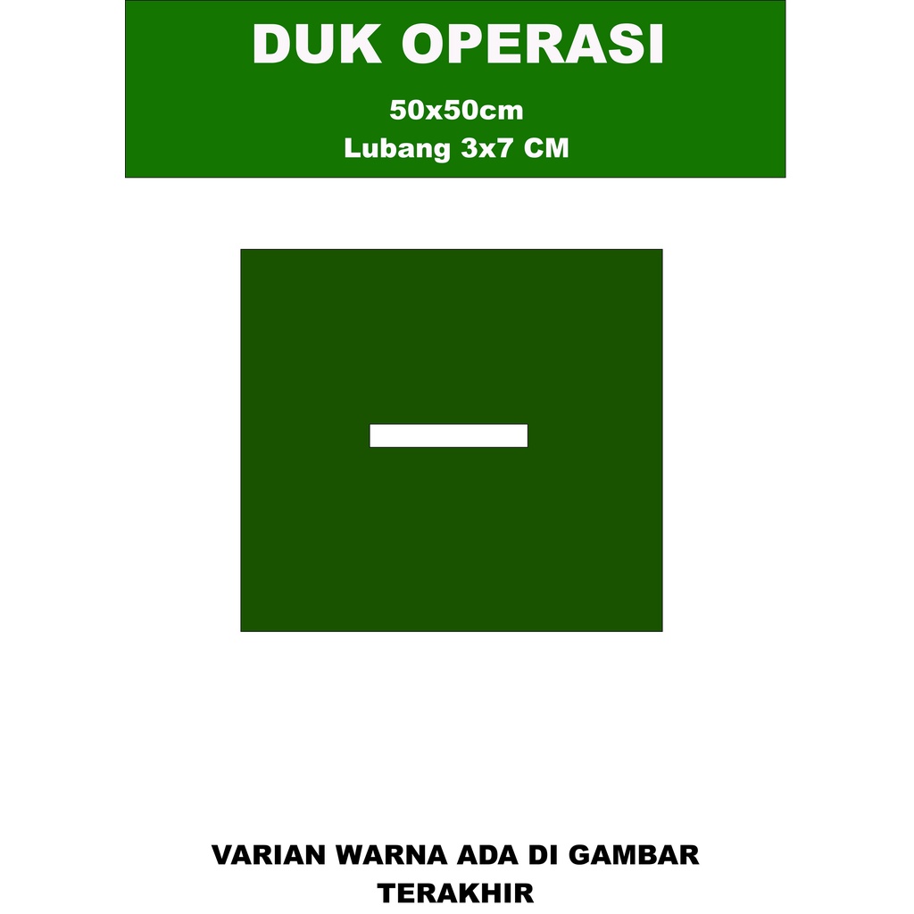 Jual Kain Duk Operasi Penutup Area Bedah Aseptis Ukuran 50x50cm Lubang ...