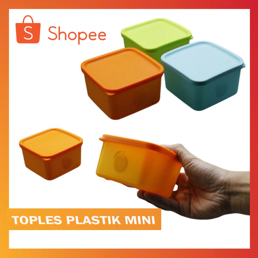 Jual Toples Plastik Mini Persegi Toples Bumbu Dapur | Shopee Indonesia