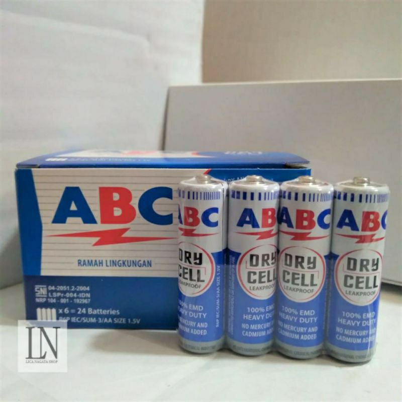 Jual Baterai/Battery/Batre Jam Dinding ABC Biru / Hijau AA / A2 (isi 4) | Shopee Indonesia