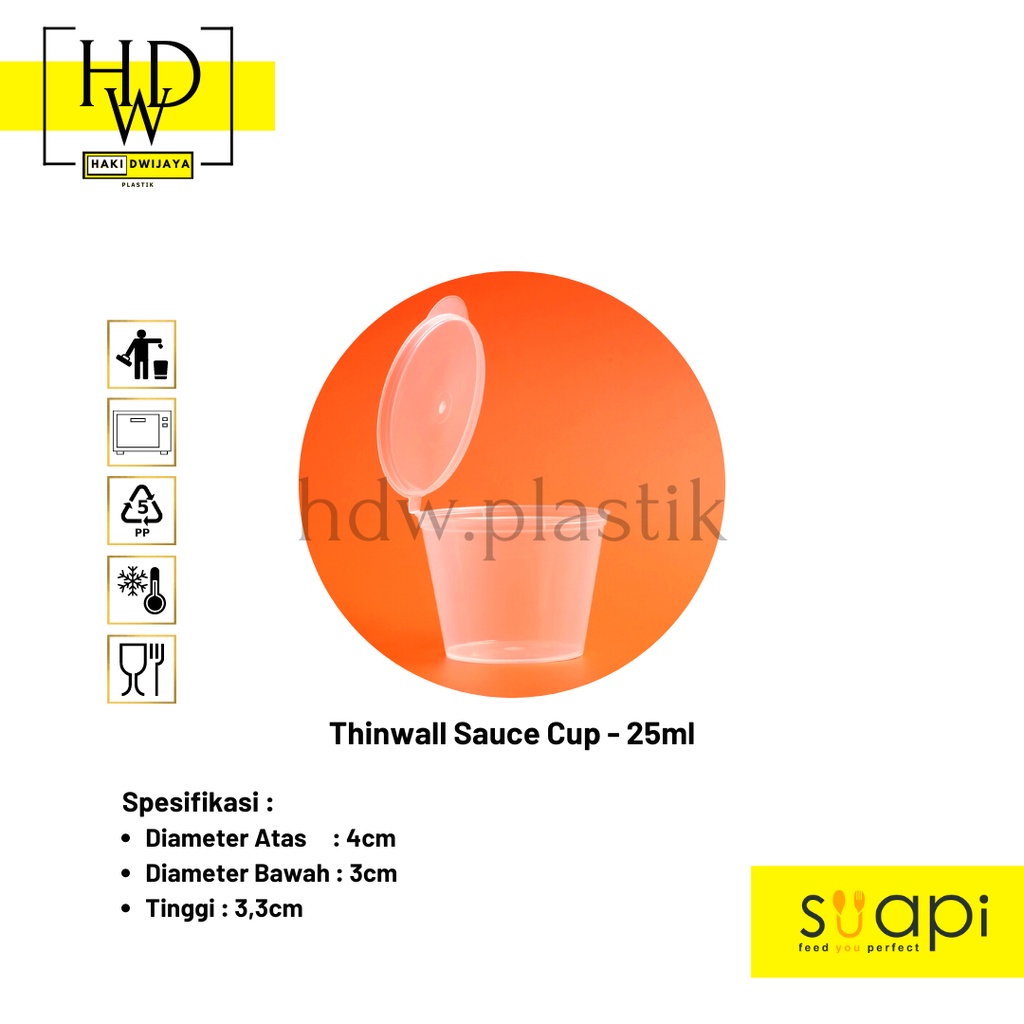 Jual Suapi Sauce Cup / Cup Sambal 25ml | Shopee Indonesia