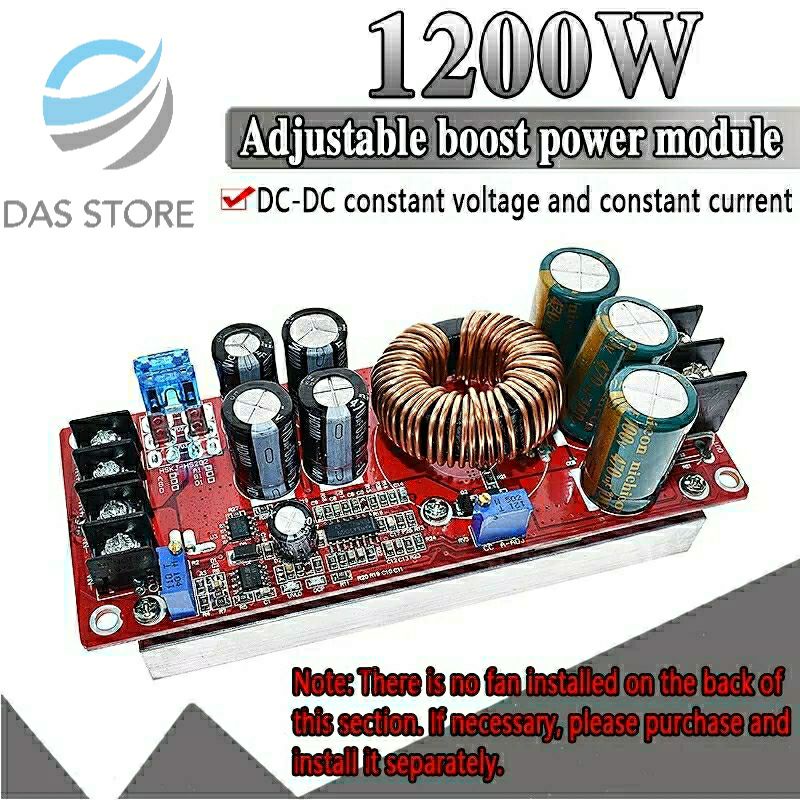 Jual Modul step up 1200 Watt 20A DC konverter boost 8 - 60v to 12-83v ...