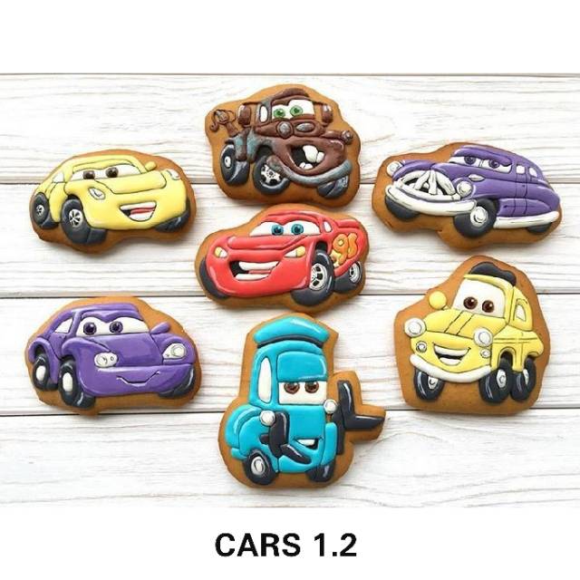 Jual IHANALICIOUS Butter Cookies tema Cars McQueen 1 (kukis hias ...