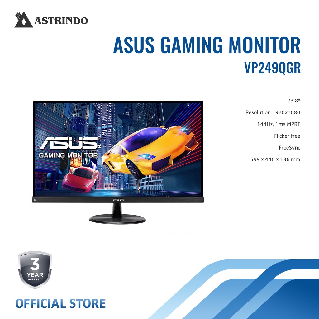 Jual Asus Gaming Monitor 23.8 Inch, Full HD, Frameless - (VP249QGR ...