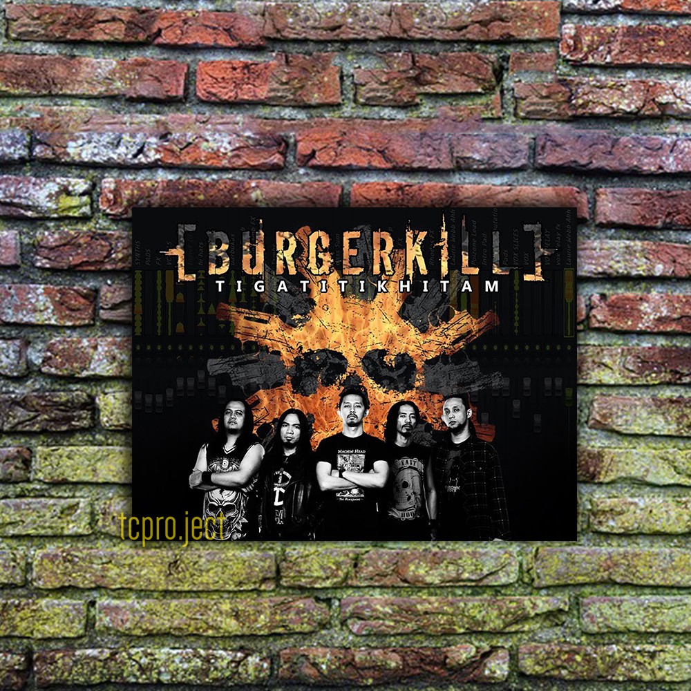 Jual BURGERKILL TIGA TITIK HITAM BAND POSTER - DEKORASI HIASAN DINDING ...