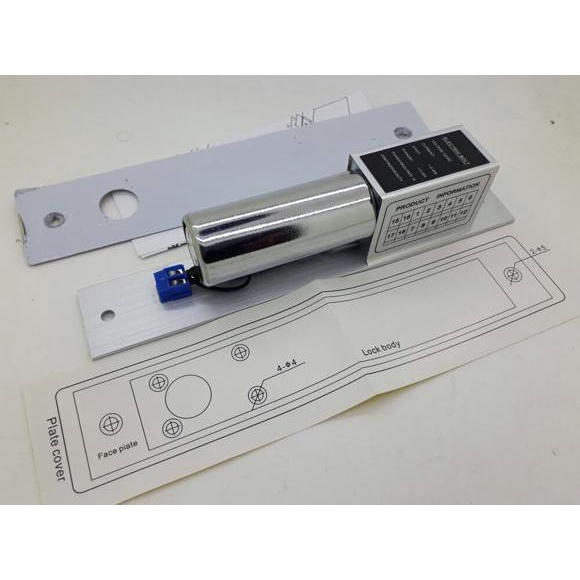 Jual Solenoid Door Lock Drop Bolt Lock For Glass Door Access Control ...
