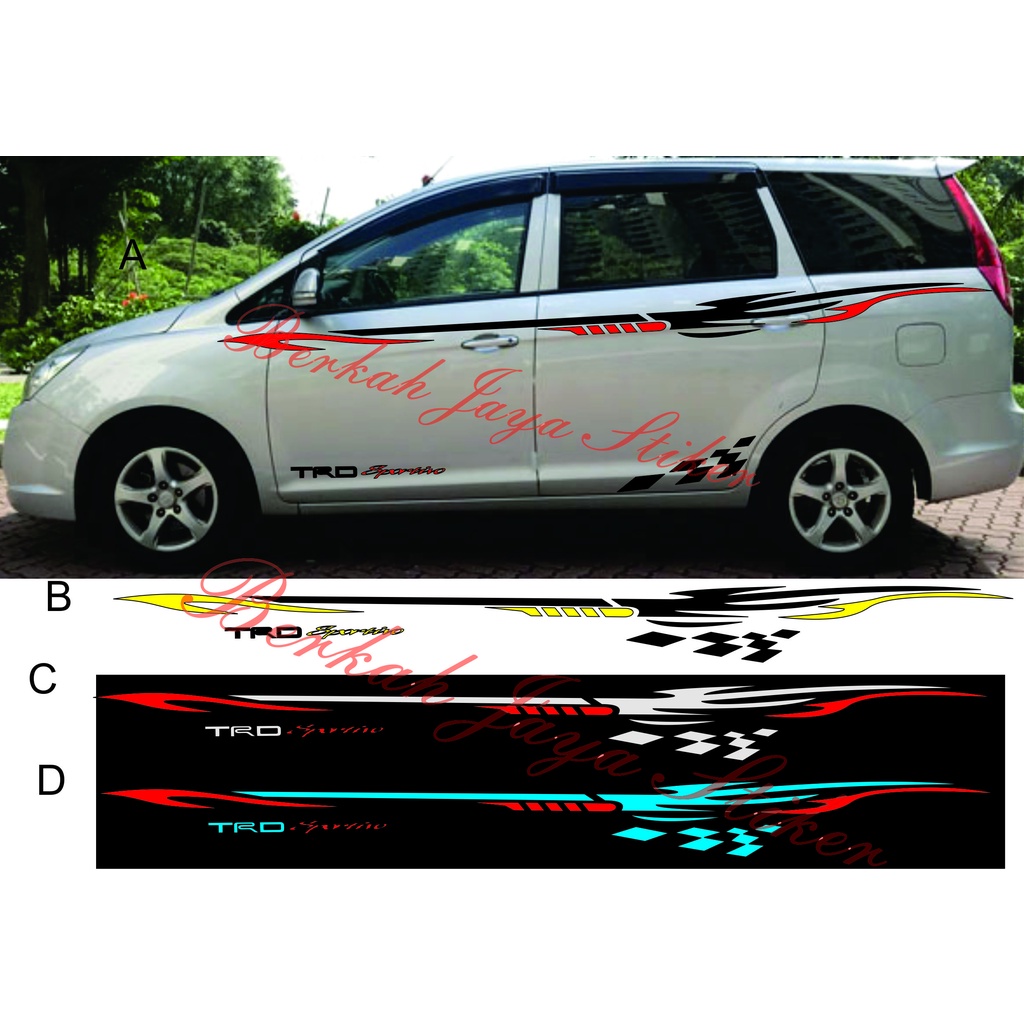Jual Sticker proton stiker sticker mobil proton exora side body best ...