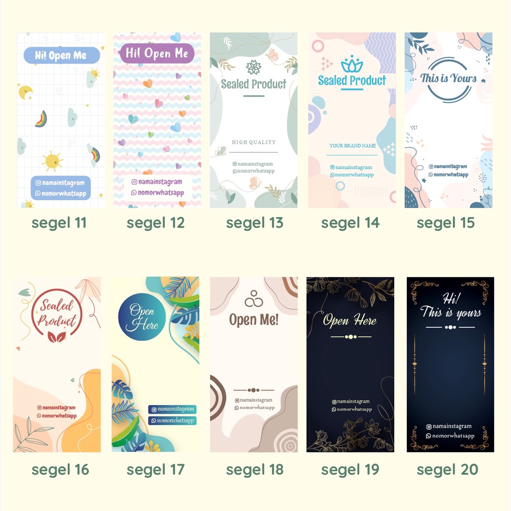 Jual Cetak Stiker Segel Box Packaging Hampers Custom | Label Box ...