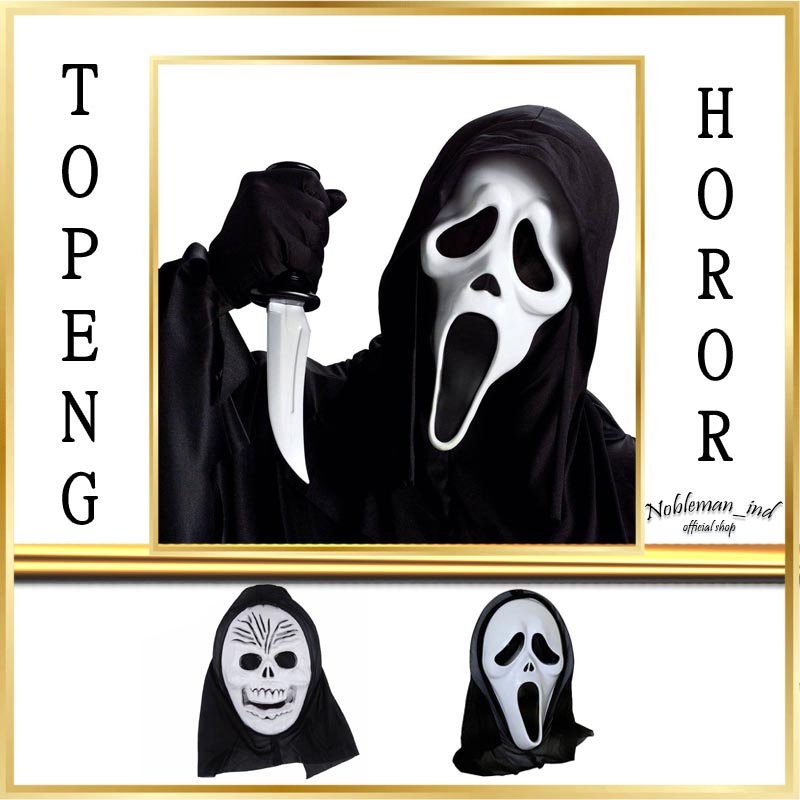 Jual Topeng Scream Original Topeng Hantu Tengkorak Seram / Topeng Hantu ...