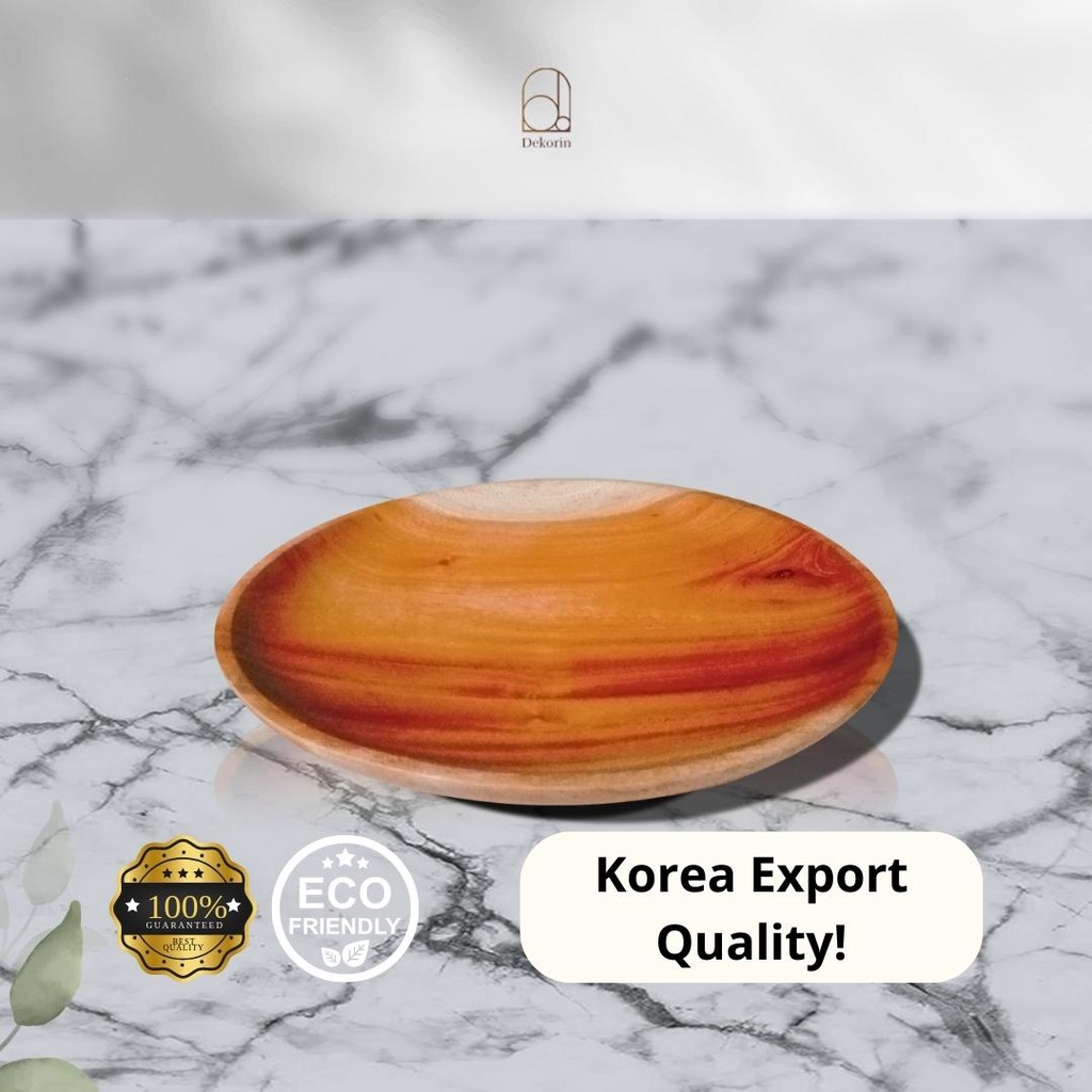 Jual Piring Kayu Aesthetic Mahoni Premium/ Piring Liuk Cantik/ Wadah ...