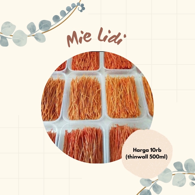 Jual Mie Lidi Bumbu Kemasan Thinwall 500ml | Shopee Indonesia