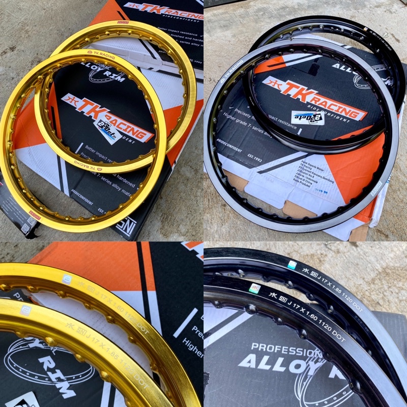 Jual velg pelk TK RACING 160 - 185 -17 gold & black | Shopee Indonesia