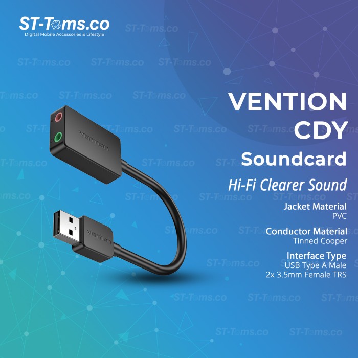 Jual Vention USB Sound Card SoundCard External Aux 3.5mm | Shopee Indonesia