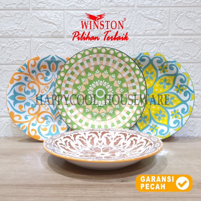 Jual WINSTON Piring Keramik 9,25in Batik Spesial | Piring Makan Saji ...