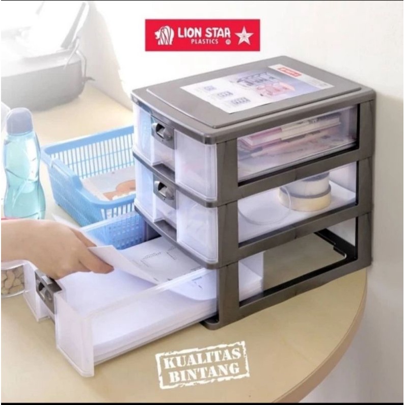 Jual LION STAR : PR33 LACI PLASTIK CONTAINER PRESSA A4 SUSUN 3 | Shopee ...