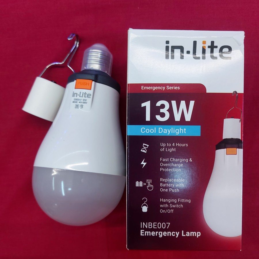 Jual INBE007 Lampu LED Bulb Emergency 13W / 15W INLITE | Shopee Indonesia