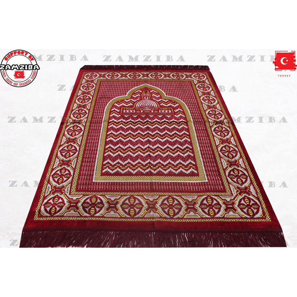 Jual Sajadah Turkey Turki Ukuran Dewasa 70x110 cm Bahan Beludru ...