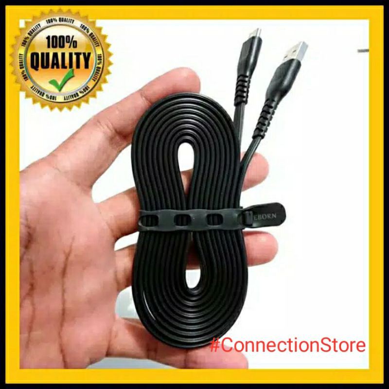 Jual Kabel Data Reborn Micro Panjang 2 Meter Support Fast Charging 2,4A ...
