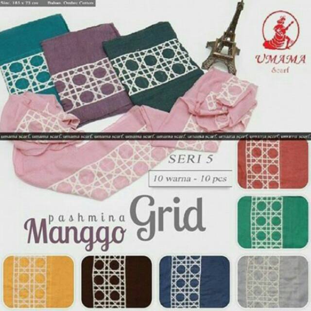 Jual Pashmina Mango Grid Umama | Shopee Indonesia