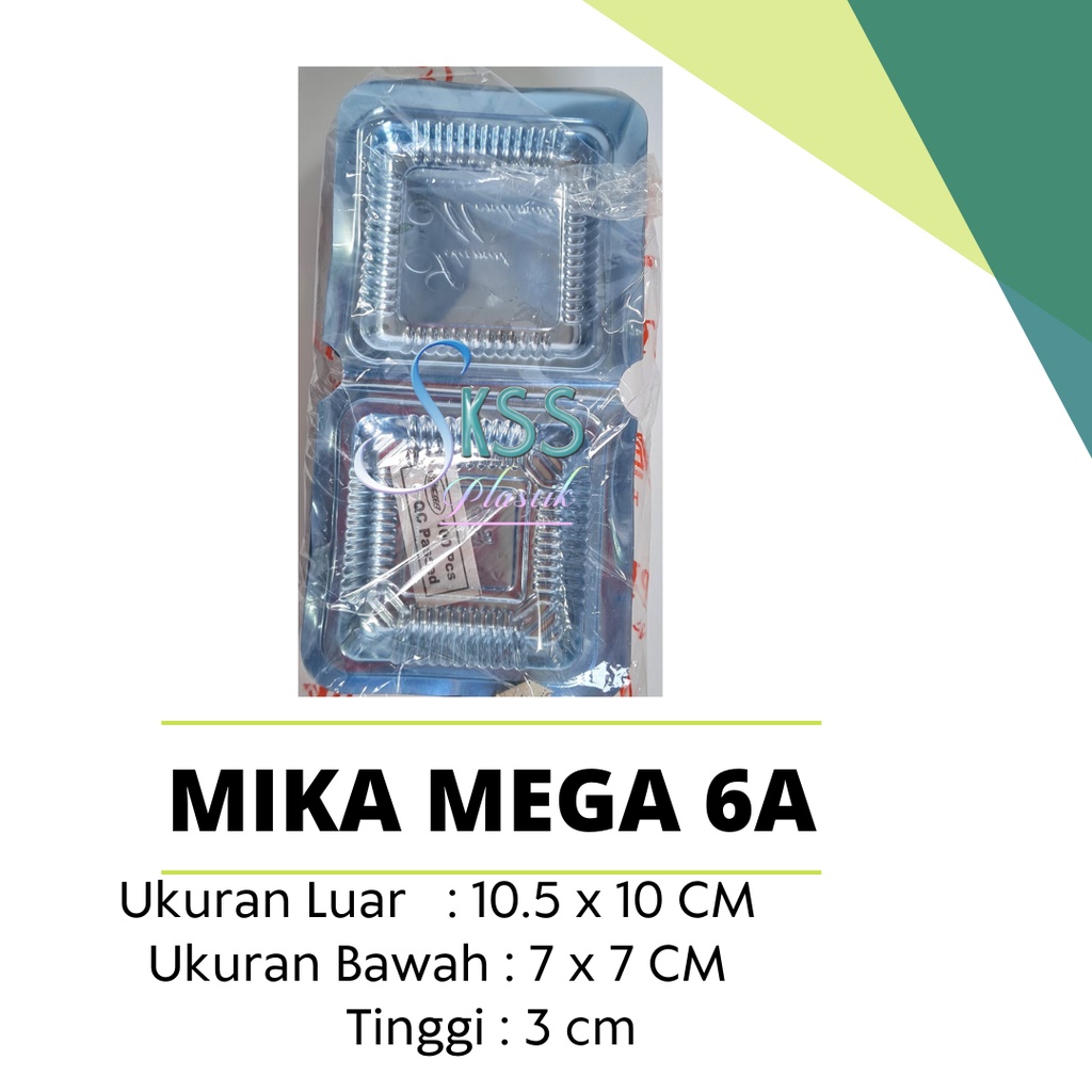 Jual Mika Mega 6A l Mika Plastik Kemasan Kue Makanan Isi 100 Pcs l Mika ...