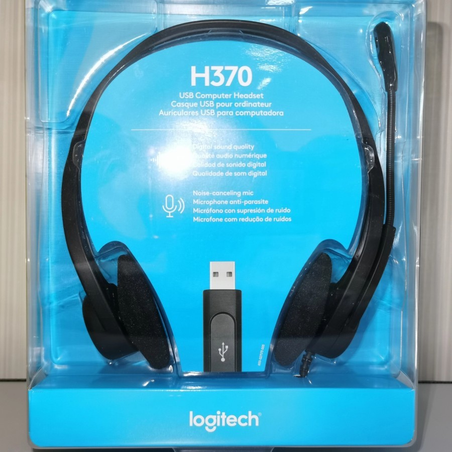 Jual Logitech H370 USB Headset with noise cancelling microphone H 370 ...