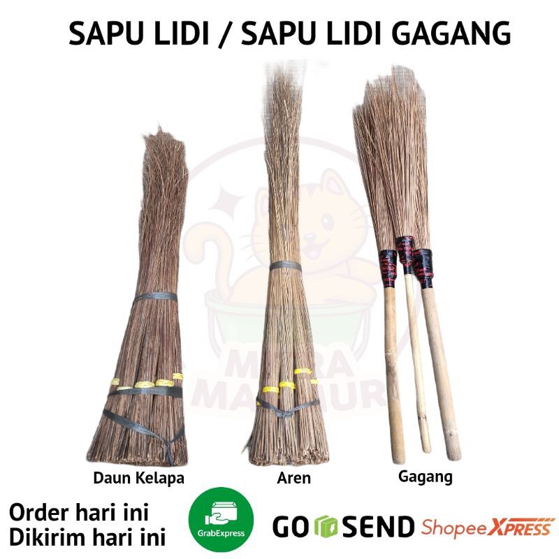 Jual SAPU LIDI GAGANG / SAPU LIDI KELAPA - AREN - PLUS GAGANG / SAPU ...