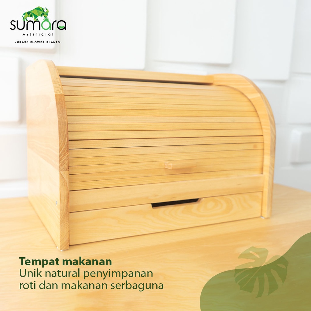 Jual Kotak Roti / Makanan unik + Laci Natural | Shopee Indonesia