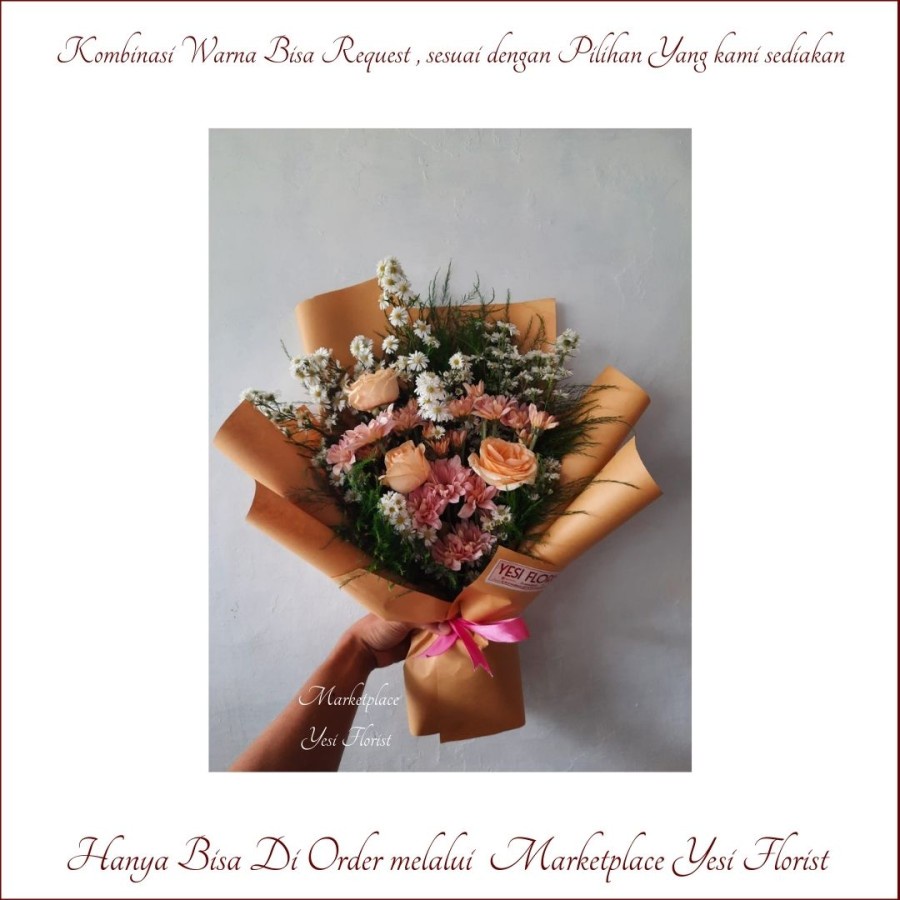 Jual [Ready / tidak PO / bisa dikirim hari ini] Buket Bunga Asli ...