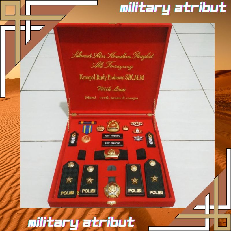 Jual PANGKAT KOMPOL POLISI PDH PDU SET BOX | Shopee Indonesia